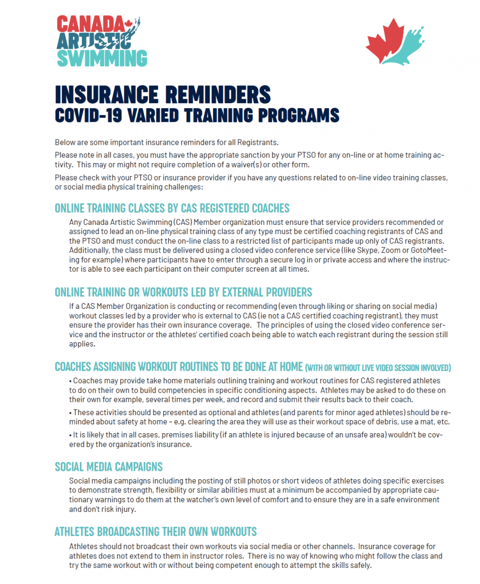 covid-19-insurance-reminders - Ontario Artistic Swimming
